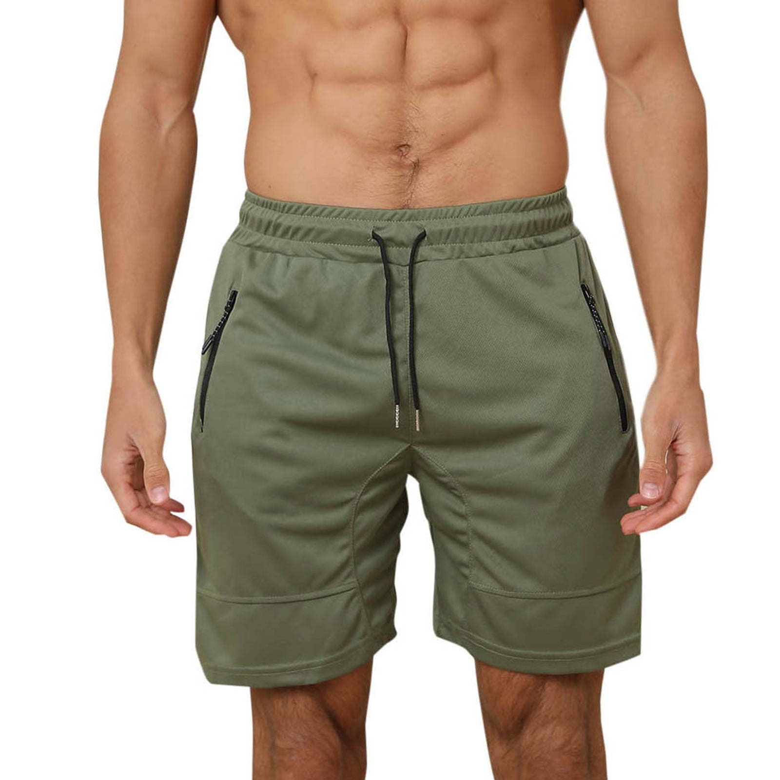HaoXianJian Athletic Shorts for Men with Zipper Pockets Quick Dry ...