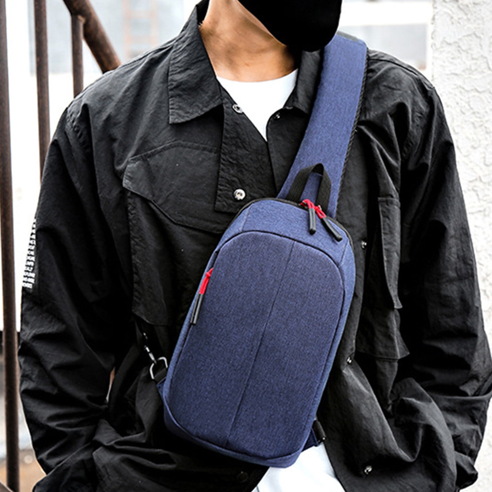 HaoXianJian Bags for Men Wide Shoulder rap Double Pocket Che Bag ...