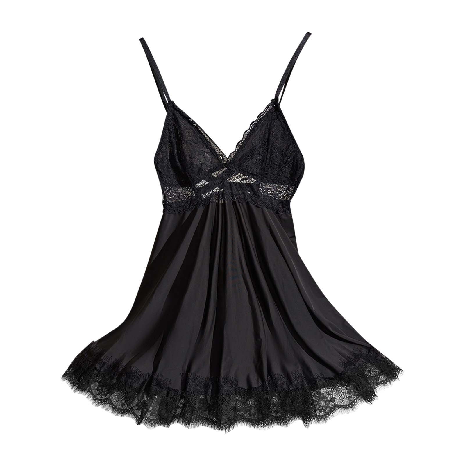 HaoXianJian Pajamas for Women Cutout Strap Lace Ruffled Sleevesless ...