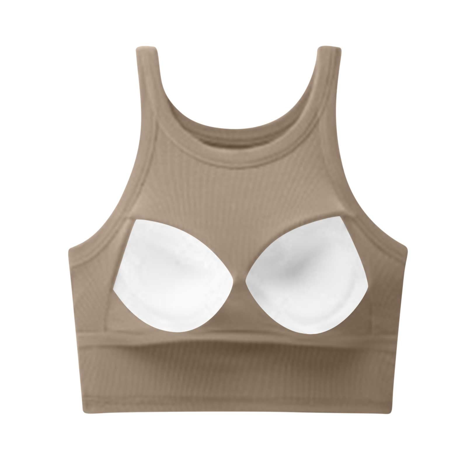 HaoXianJian Racerback High Neck Longline Sports Bras for Women Basic ...