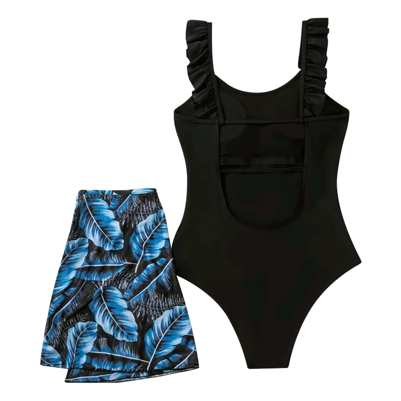 HaoXianJian Womens 1 Piece Swimsuit Bathing Suit Crew Neck Swim Suit ...