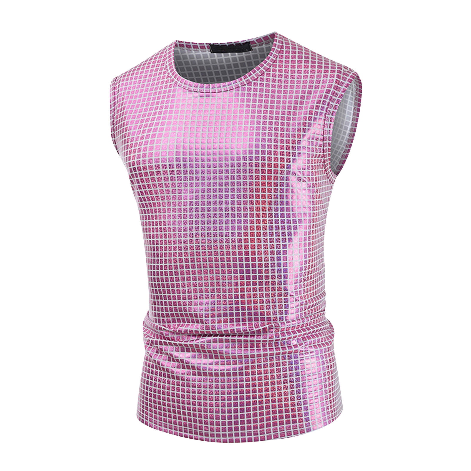 HaoXianJian Glitter Tank Top for Men's Slim Fits Sleeveless Party ...