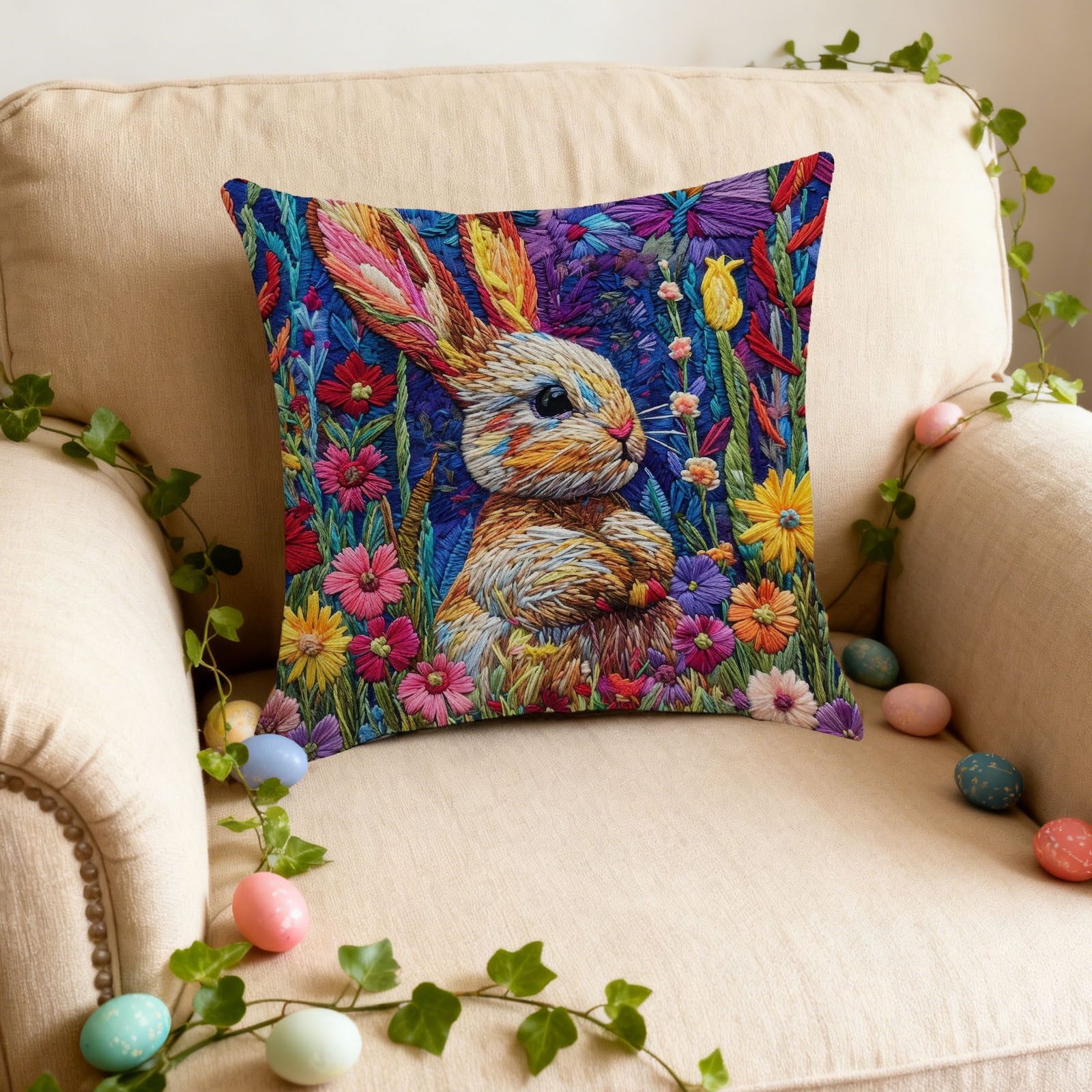 HaoXun 1 PC Multicolor Polyester Pillowcase - 17.72x17.72 Inches ...