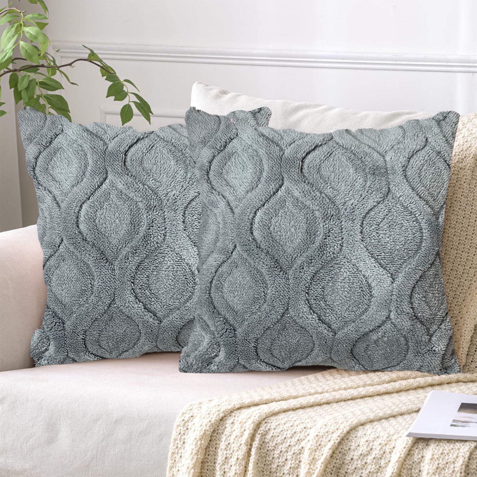HaoXun 1Pcs 17.72x17.72 Inches Decorative Pillow Cover - Nylon Spandex ...