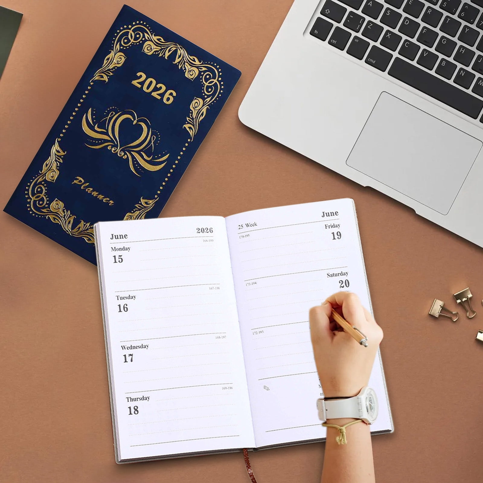 HaoXun 2026 Daily Planner Notebook - Portable Lined Journal with ...