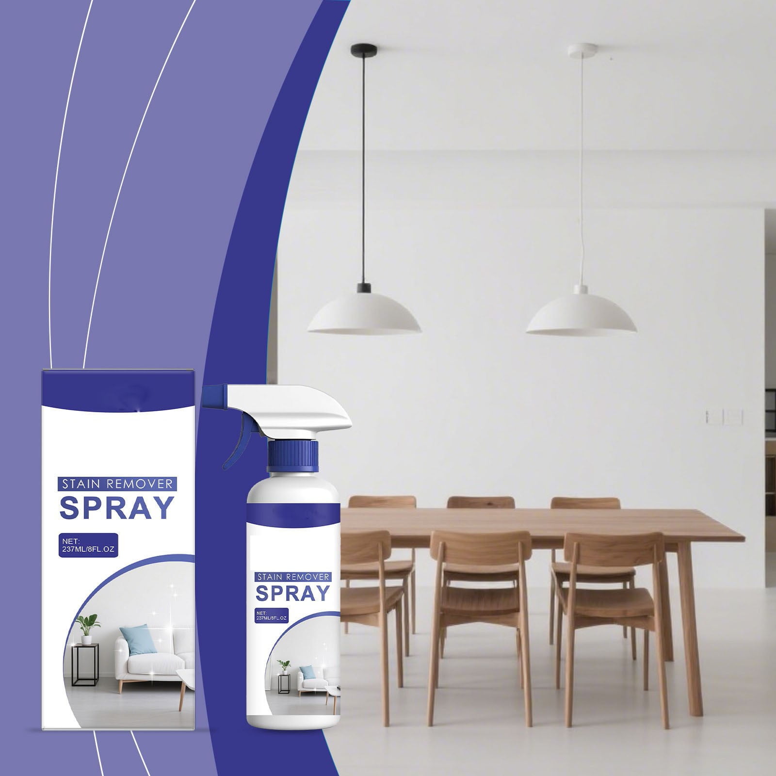 HaoXun 237ml Multi-Purpose Mold and Stain Remover Spray - for Wallpaper ...