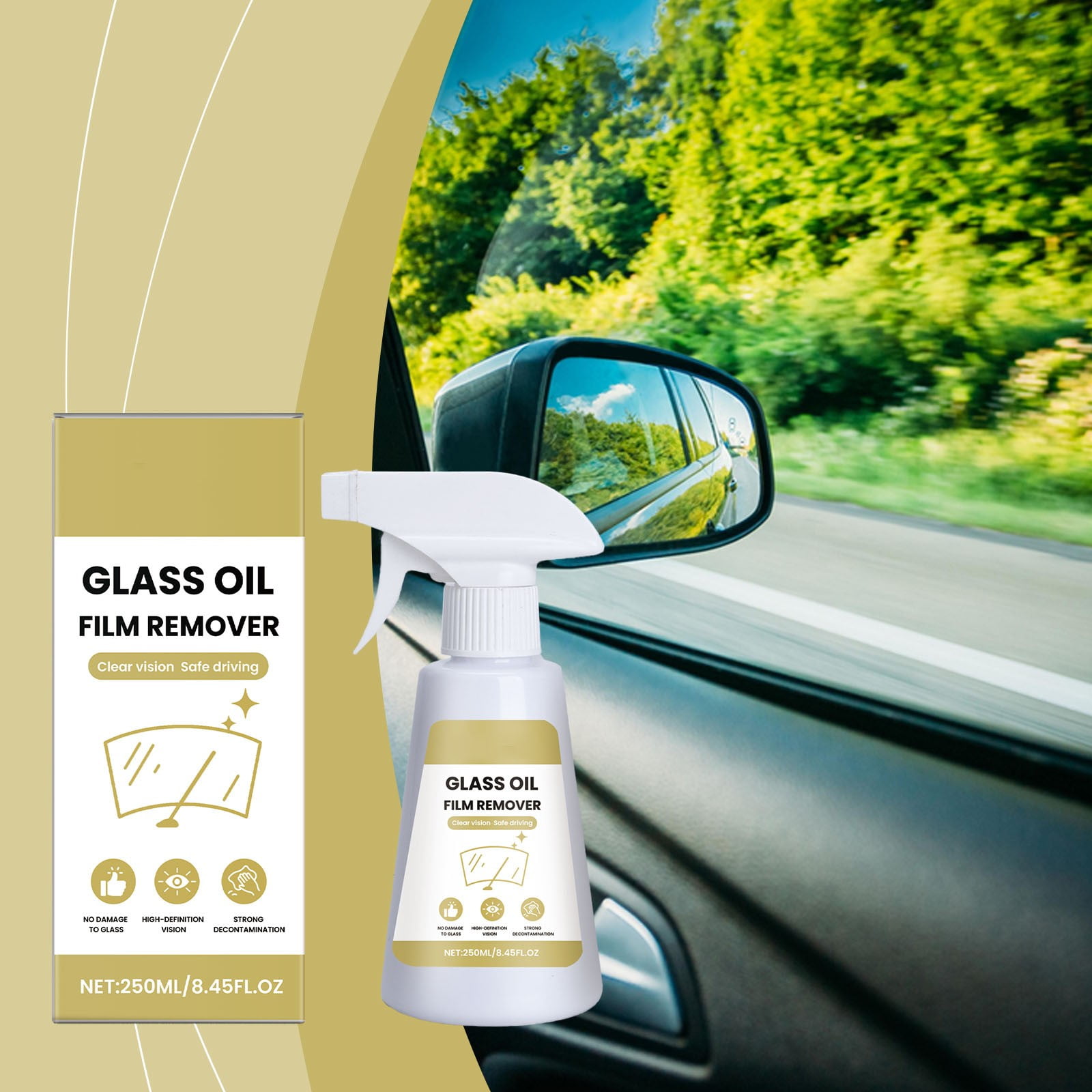 HaoXun 250ml Glass Oil Film Remover - Effective Oil Molecule ...