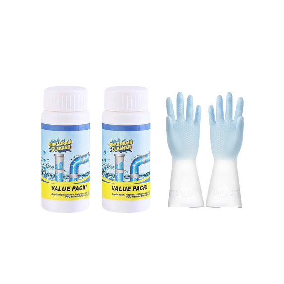 HaoXun 3 Pcs Fast Foam Pipe Clearing Agent with 1 Pair Gloves - Enzyme ...