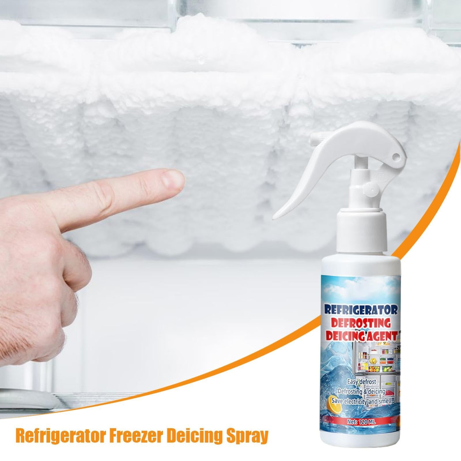 HaoXun Freezer Spray Cleaner and Defroster - Food Safe Ice Melt Spray ...
