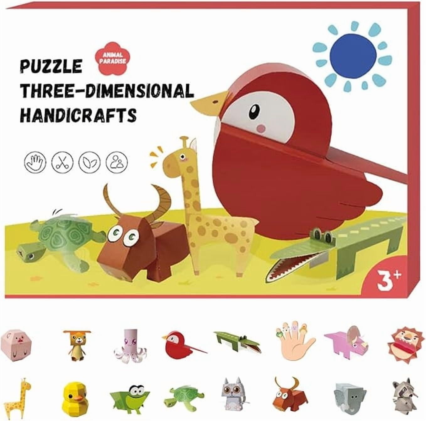 HaoXun Handmade Origami Paper Kit - DIY Tool-Free Easy Paper Models for ...