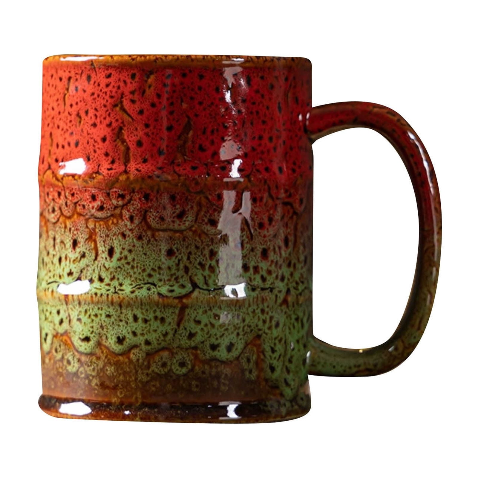 HaoXun Large Ceramic Coffee Mug - Stunning Glaze Finish, Artisanal ...
