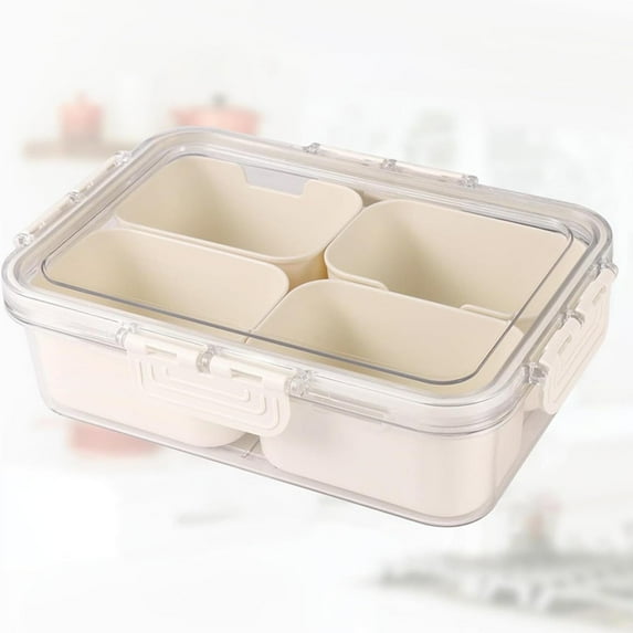 HaoXun Multi-Compartment Food Storage Box - Airtight Spice Organizer ...