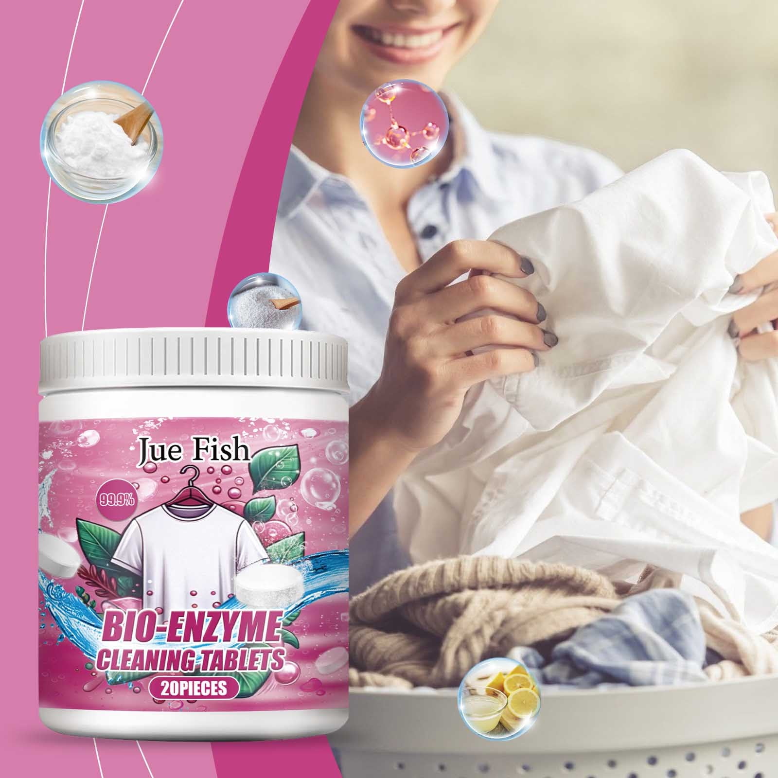 HaoXun Multi-Purpose Cleaning Tablets for Clothes: Strong Stain Removal ...