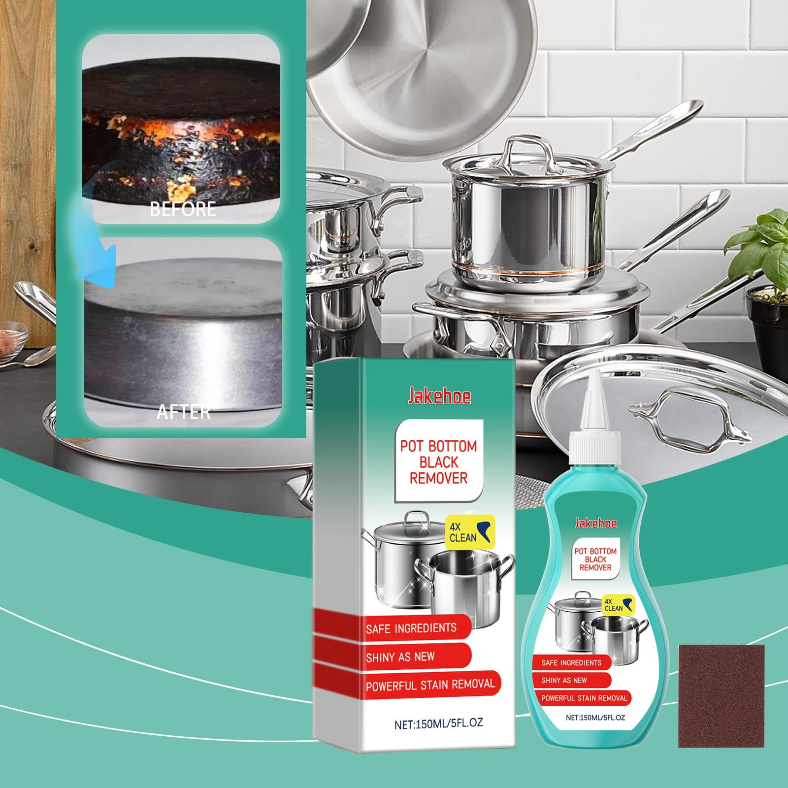 HaoXun Multi-Purpose Cookware Cleaner Liquid - Effective Stain Remover ...