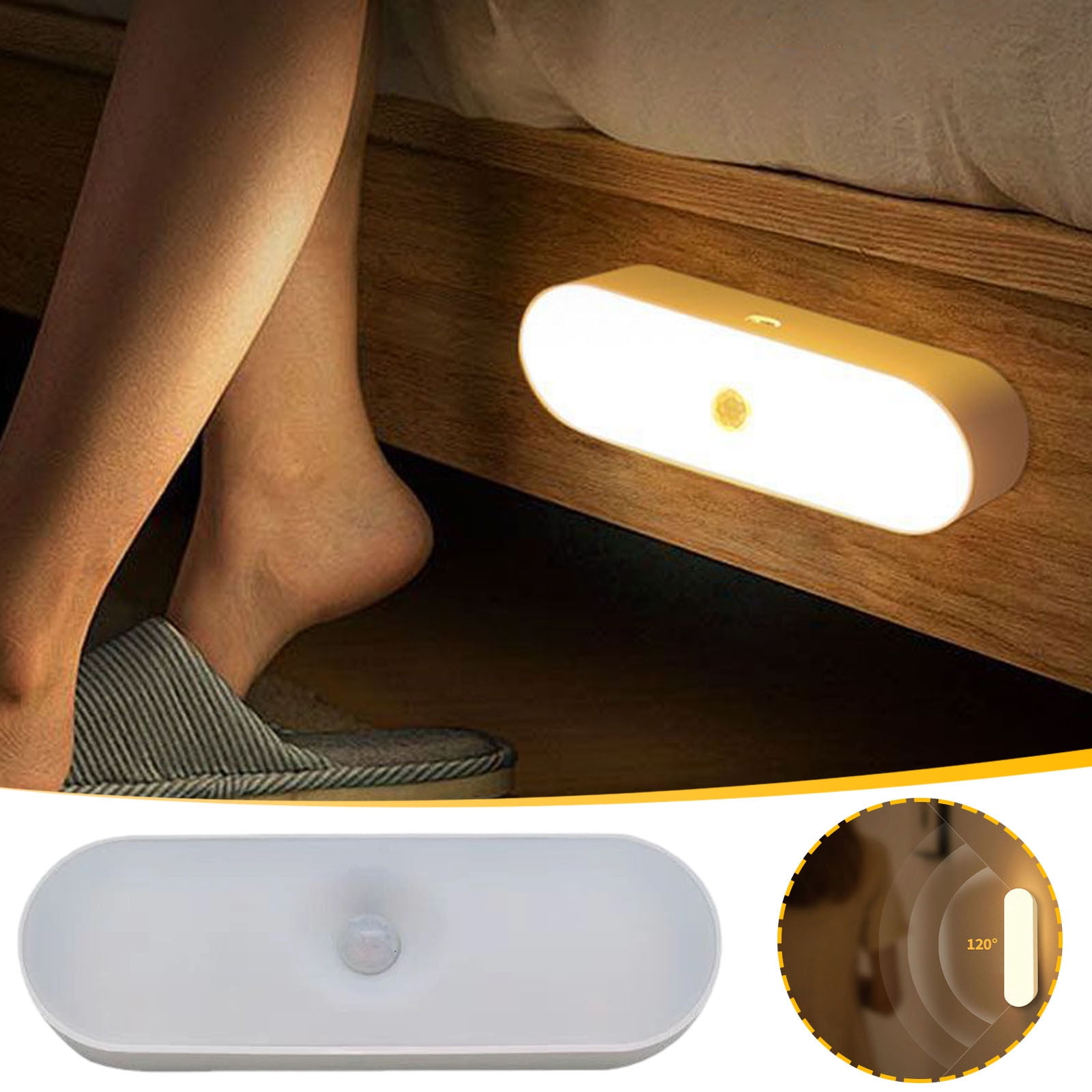 HaoXun Night Lamp Bedside Lamp with Motion Sensor, Eye Protection ...