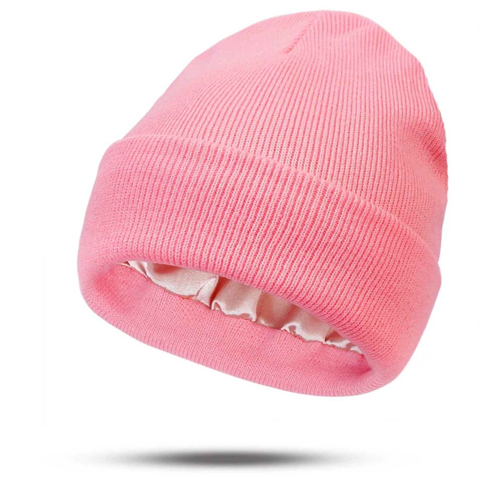 HaoXun Satin-Lined Cloth Hat - Warm Knitted Stretchy Unisex Beanie for ...