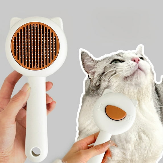 HaoXun Self-Cleaning Pet Comb for Dogs & Cats - Automatic Hair Removal ...