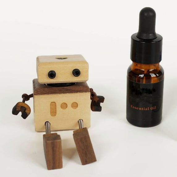 HaoXun Shaking Wooden Man Figurine - Handmade Wooden Car Dashboard and ...