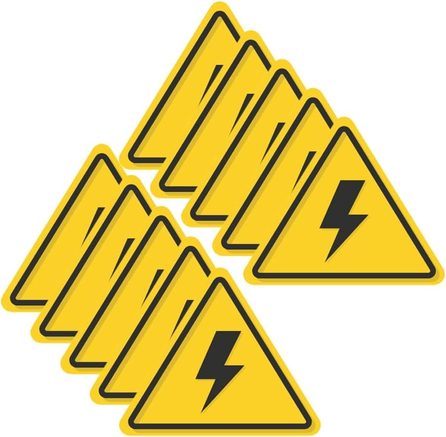 Haobase 10 Pcs Danger Symbol Electrical Hazard Warning Safety Sign ...
