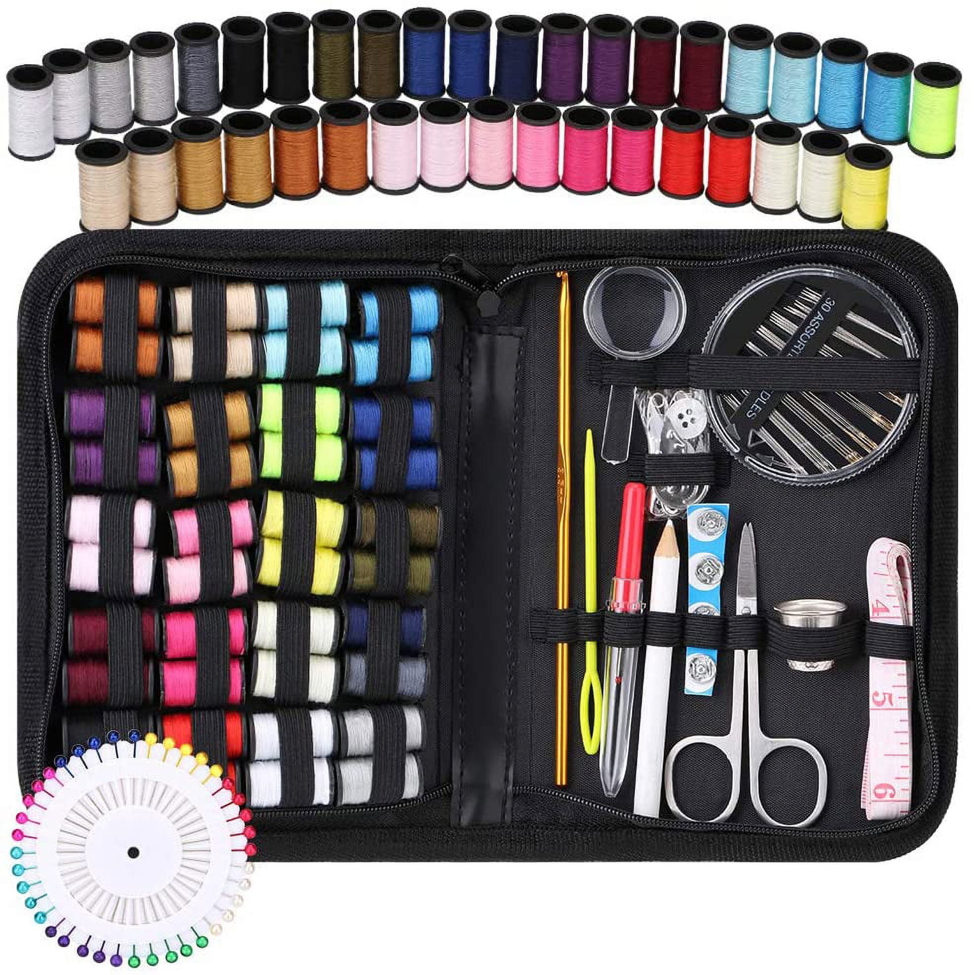 Haobase 128Pcs Sewing Kit,Portable Mini Sewing Kit for Beginner ...