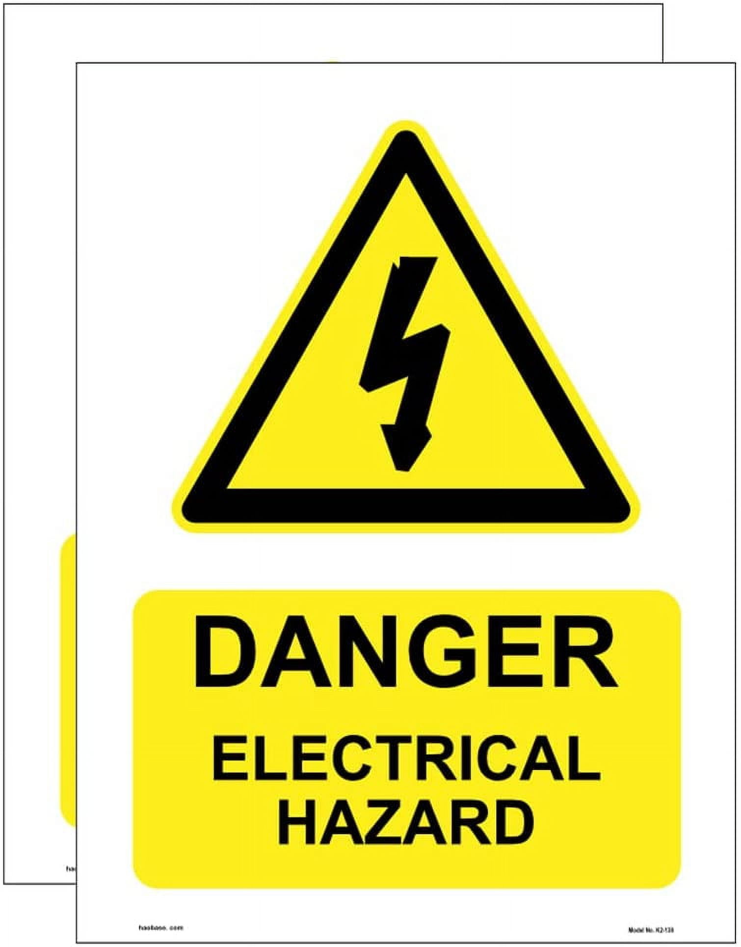 Haobase 2 Pcs Danger - Electrical Hazard Sign Stickers - Self Adhesive ...