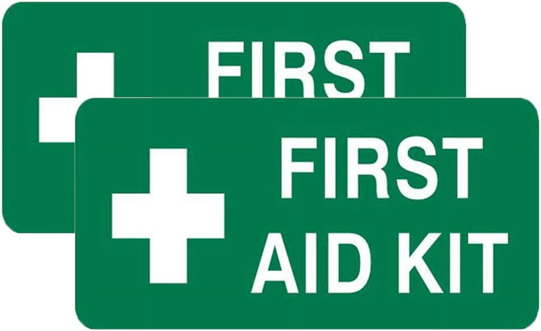 Haobase 2 Pcs First Aid Kit Signs - Self Adhesive Vinyl Sticker (20 cm ...