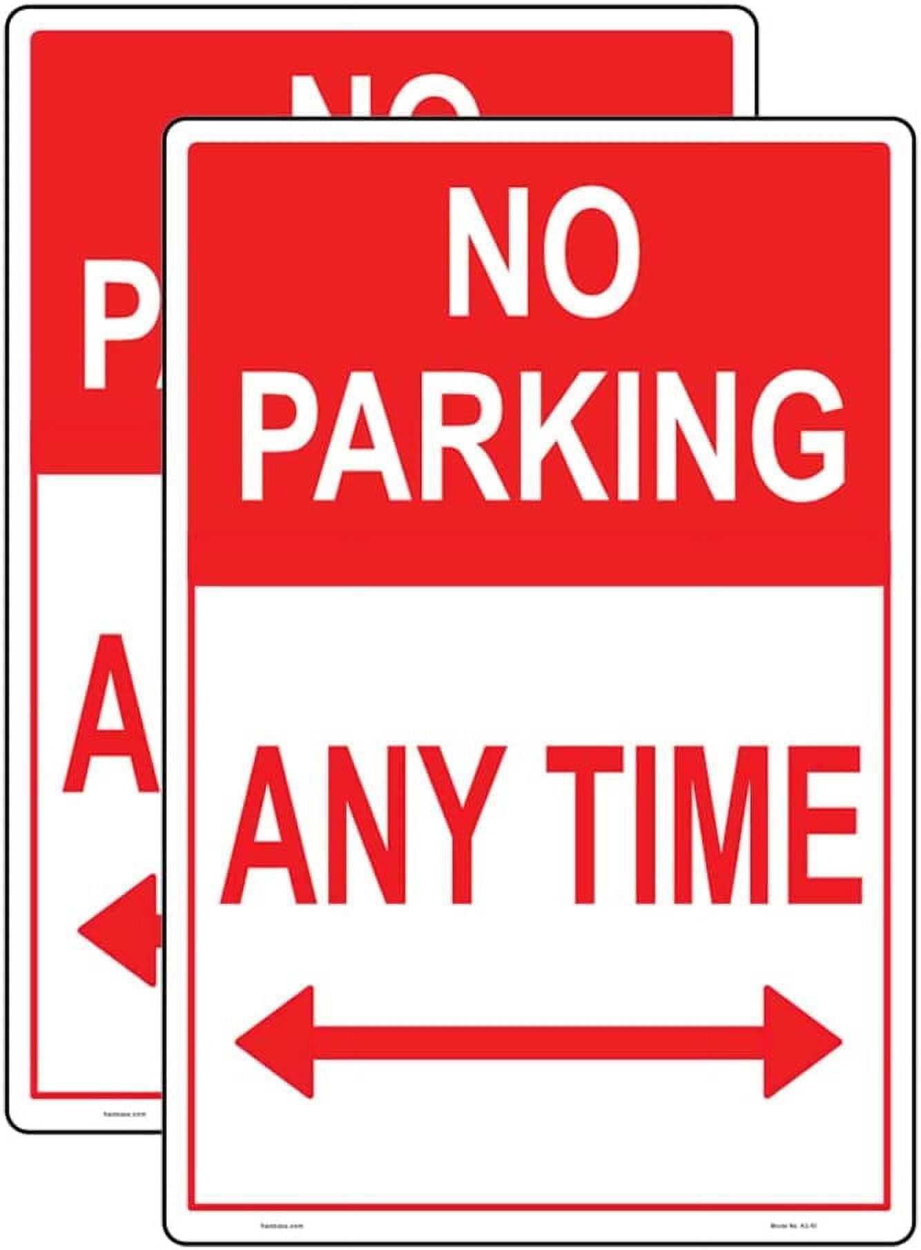 Haobase 2 Pcs No Parking Anytime Sign Sticker - 30 cm x 20 cm - Self ...
