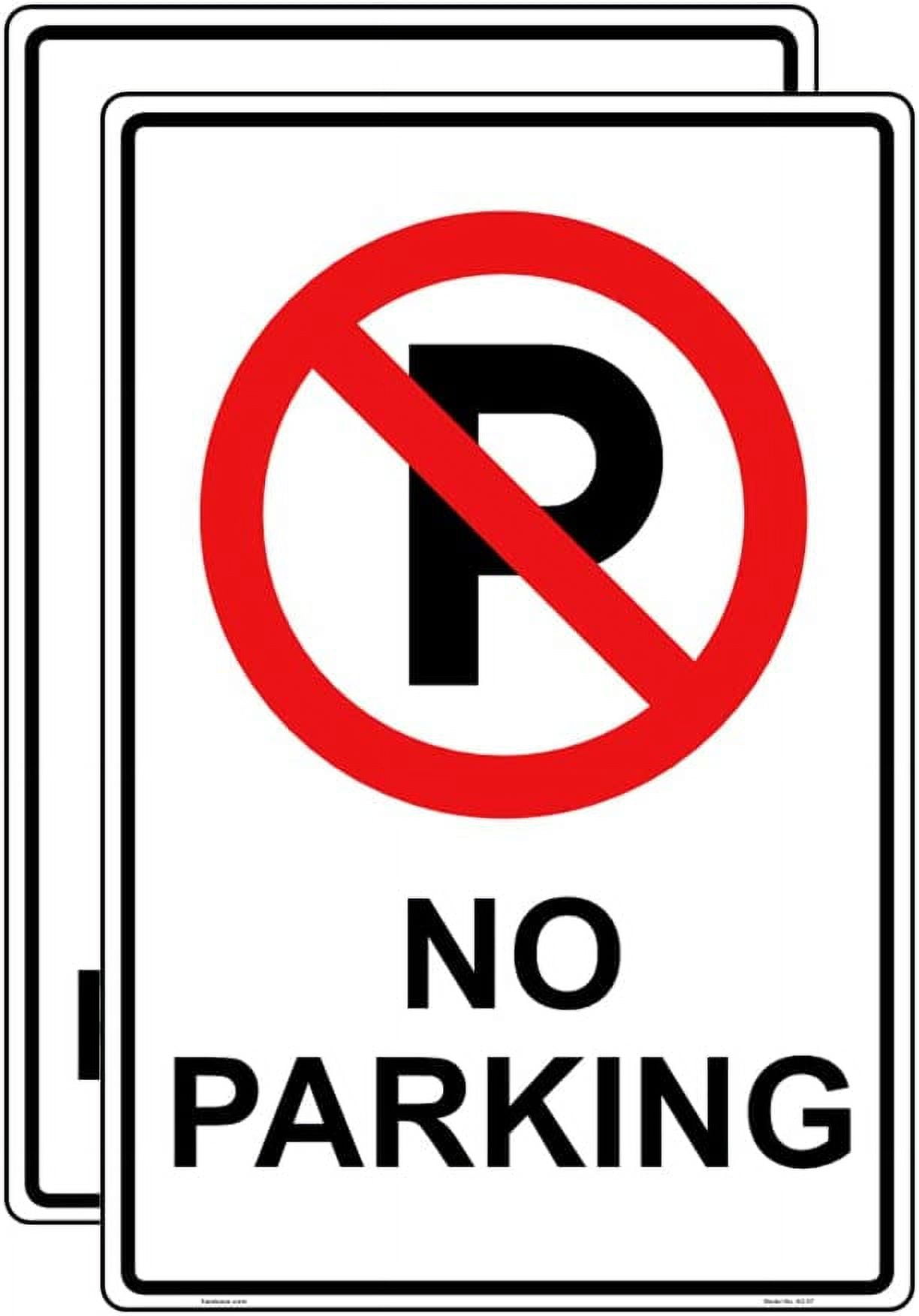 Haobase No Parking Sign Sticker, Self Adhesive Vinyl, 20x30 cm, 2 Pcs ...
