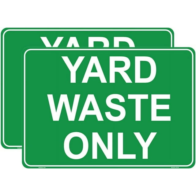 Haobase 2 Pcs Yard Waste Only Sign Sticker 25 cm x 17.5 cm- Self ...