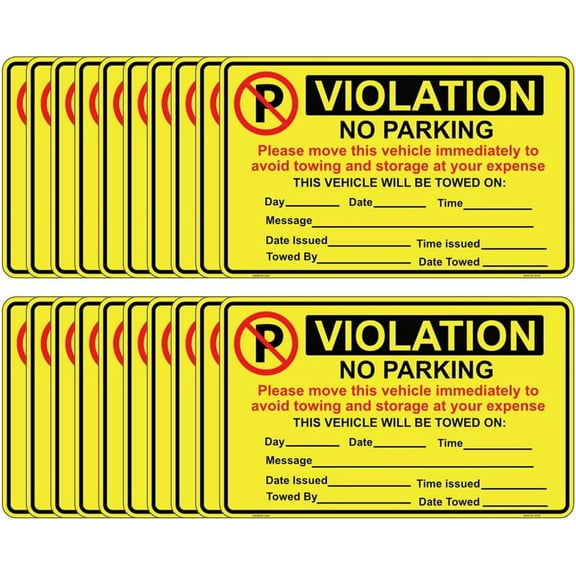 Parking Violations Stickers