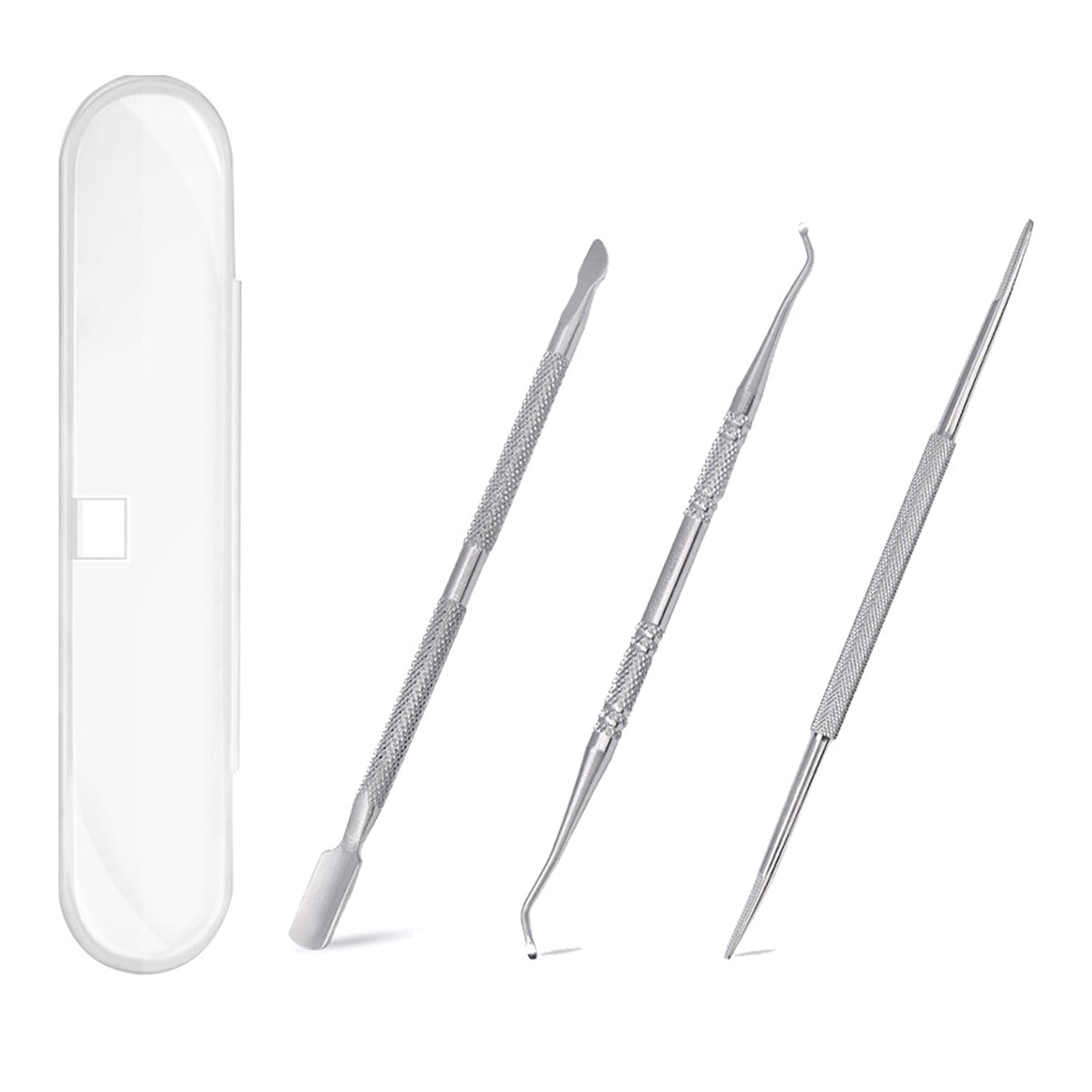 Haobase 3 Pcs Nail Inlay Tool, Double-Headed Nail Picker Nail Spoon Set ...