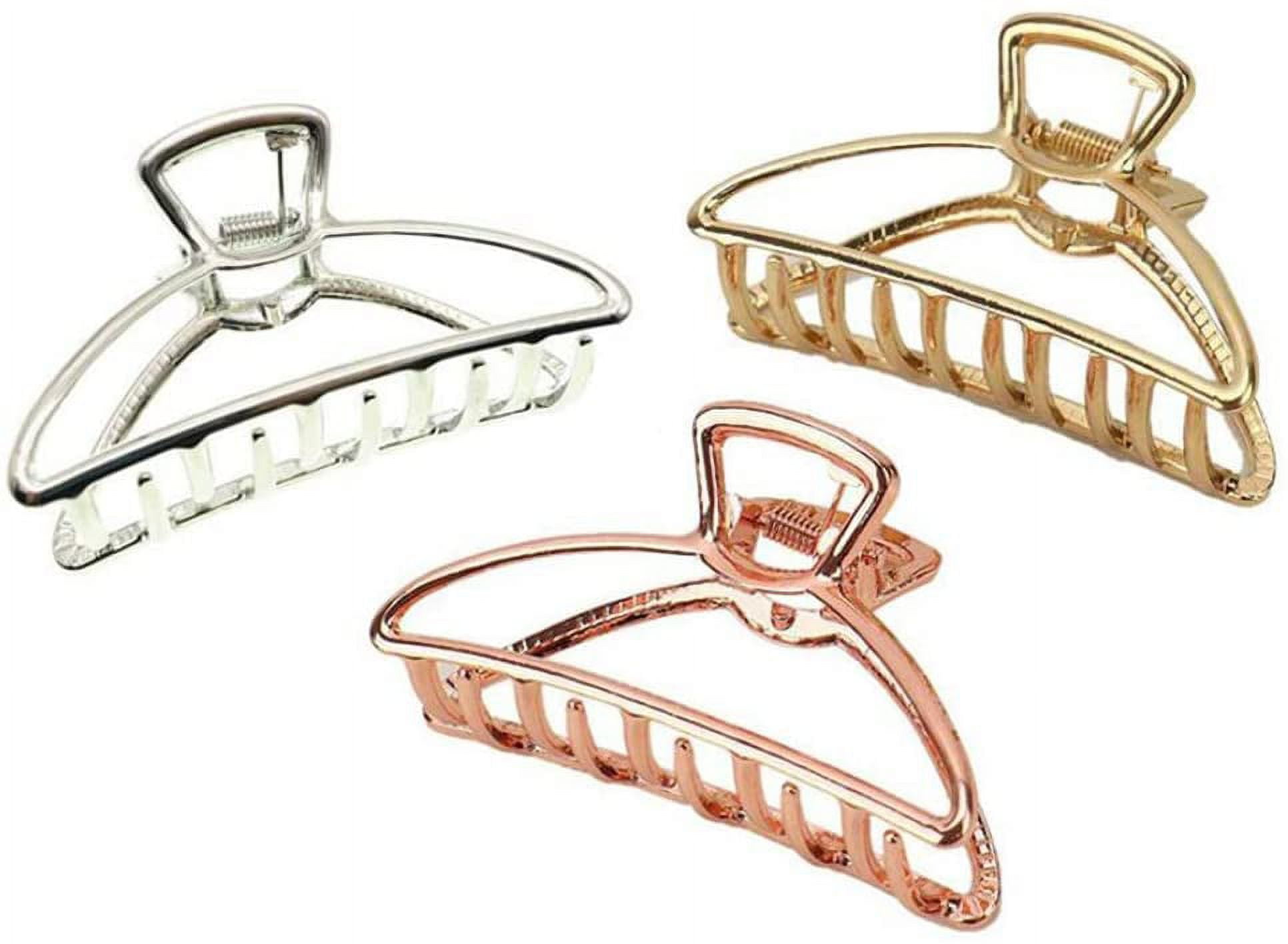 Haobase 3 pcs Women's Hair Clips Fashion Metal Hair Claw Clips Hair ...