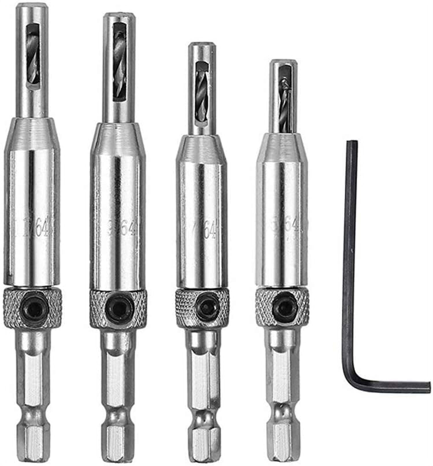 Haobase Self Centering Air Nozzle Hinge Drill Bit Set, 4 Pieces ...