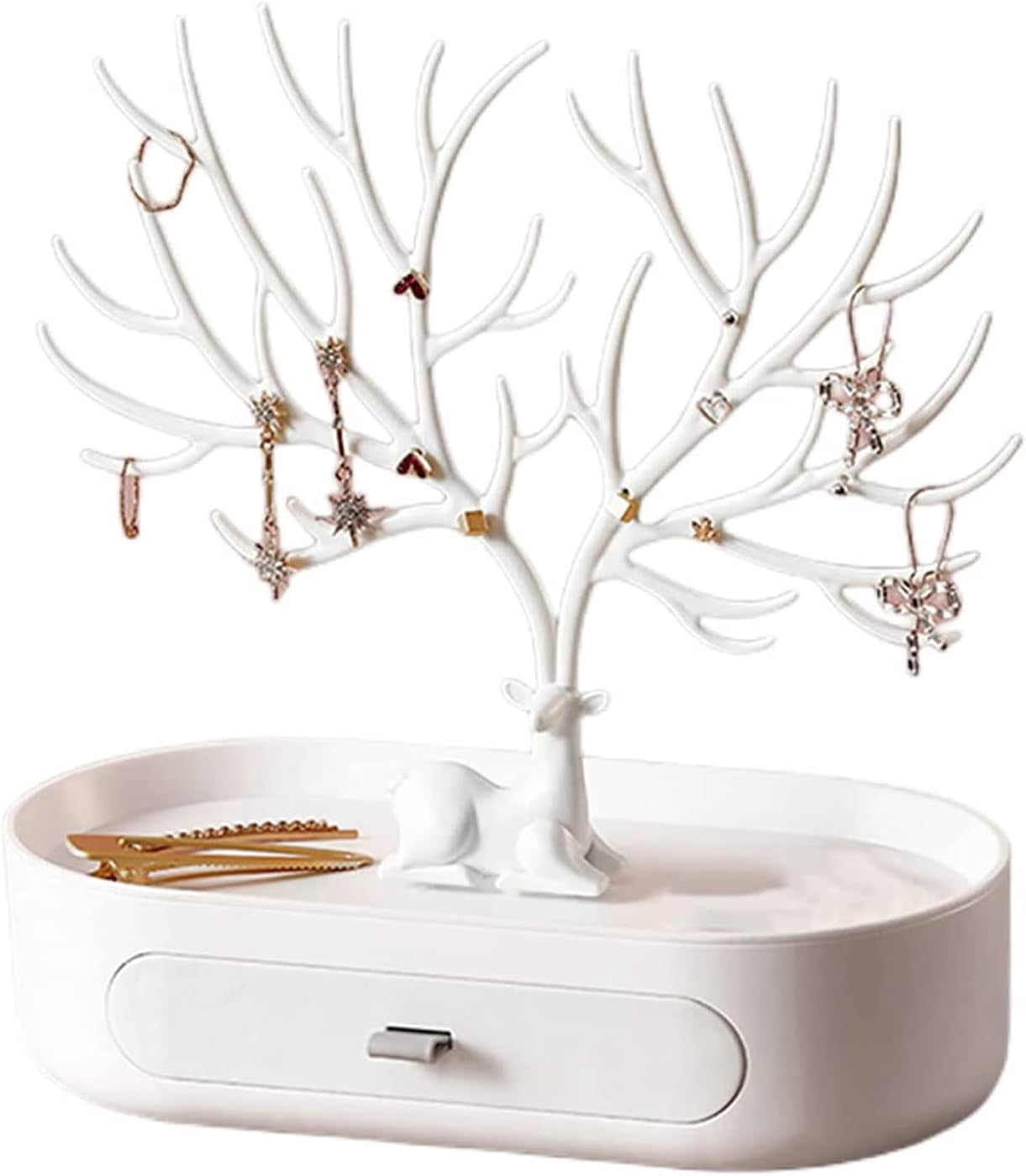 Haobase Antler Jewellery Stand, Deer Horn Tree Stand, Necklace Storage ...