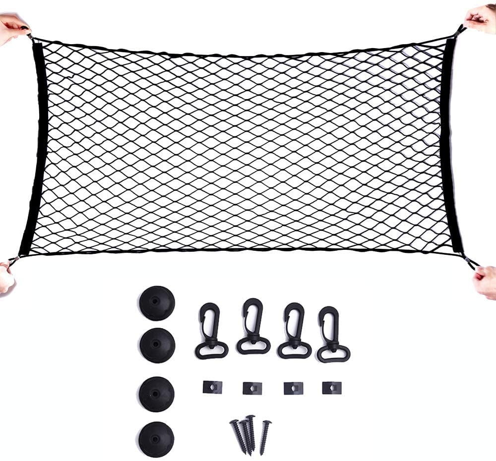 Haobase Adjustable Elastic Nylon Mesh Cargo Net SUV Truck Pickup ...