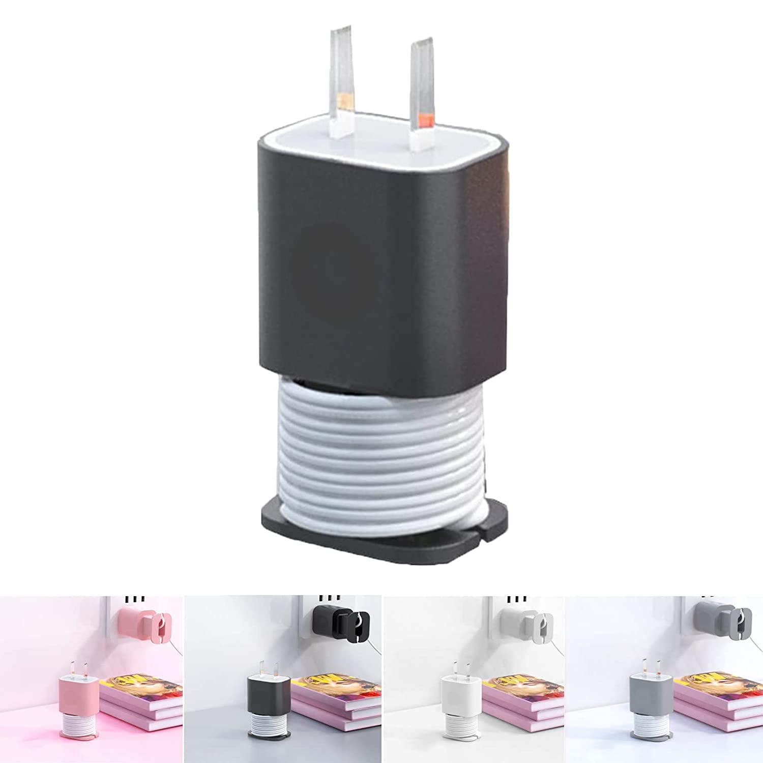 Haobuy 2 in 1 Silicone Charger Protector 20w/18w Data Cable Winder Anti ...