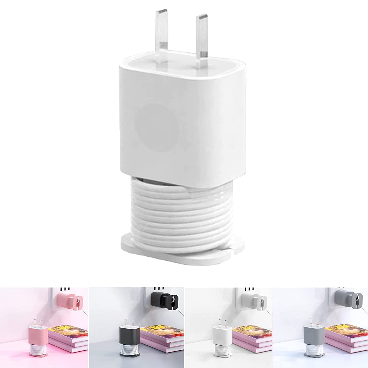 Haobuy 2 in 1 Silicone Charger Protector 20w/18w Data Cable Winder Anti ...