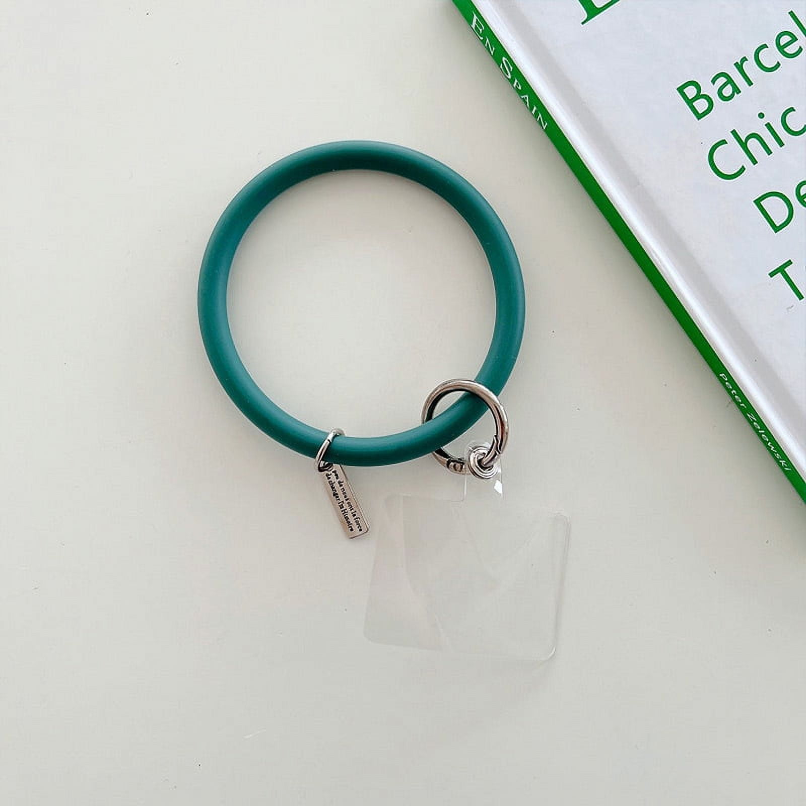 Haobuy Circle Key Ring for Wrist, Silicon Wristlet Keychain Bangle ...