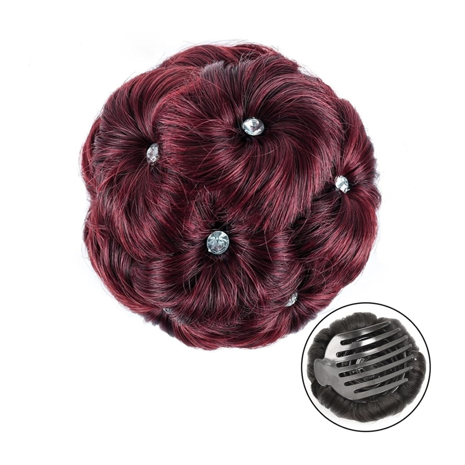 Haobuy Clip in Fake Hair Bun for Women, Synthetic Tress Claw In ...