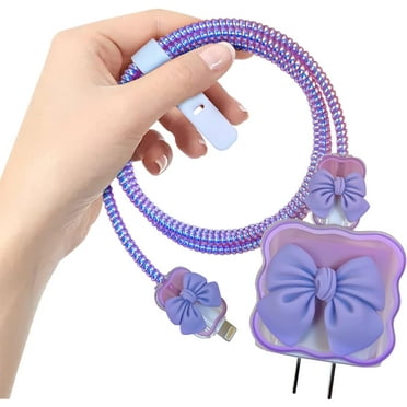 Hebalg 7pcs Data Cable Protector, Silicone Cord Saver Cute Silicone ...