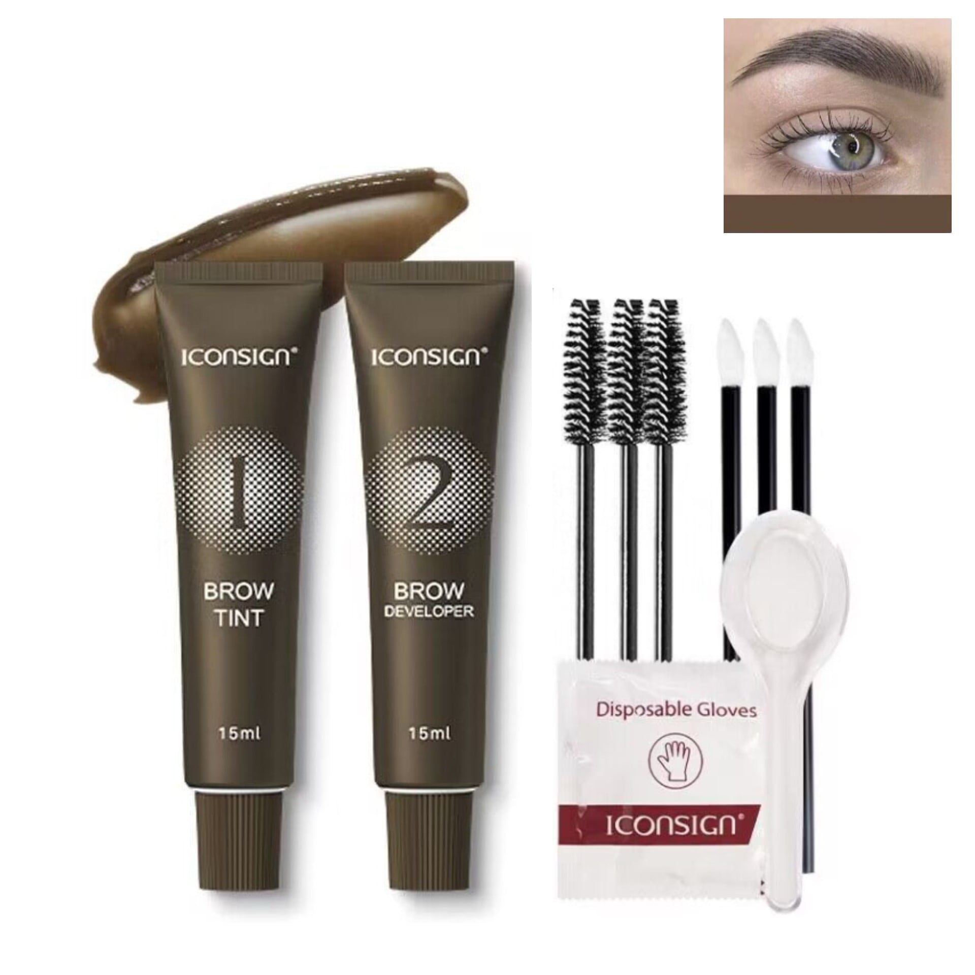 Haobuy Eyebrow & Eyelash Color Kit, Eye Brow Eye Lash Coloring Set Easy ...