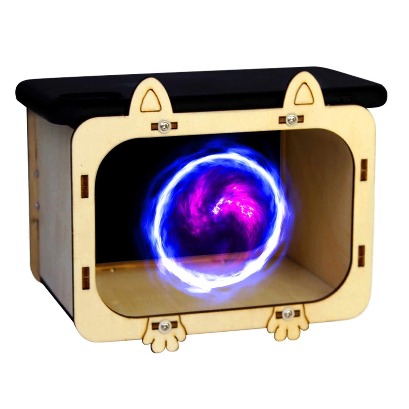Haobuy Home Cinema Projector,Wooden Mini DIY Home Cinema 3D Visuals ...