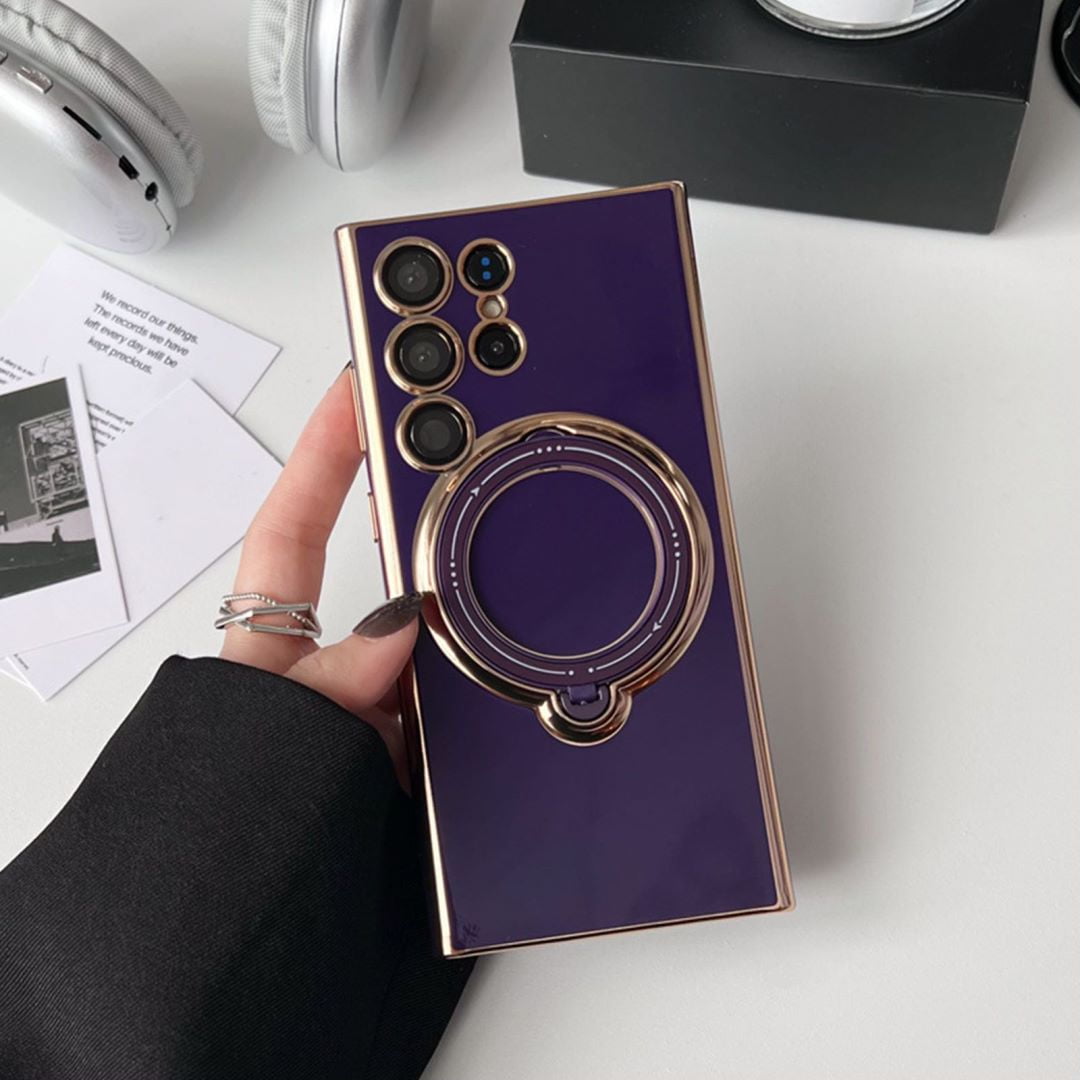 Haobuy Shockproof Back Cover Cell Phone Case with Magnetic Ring ...