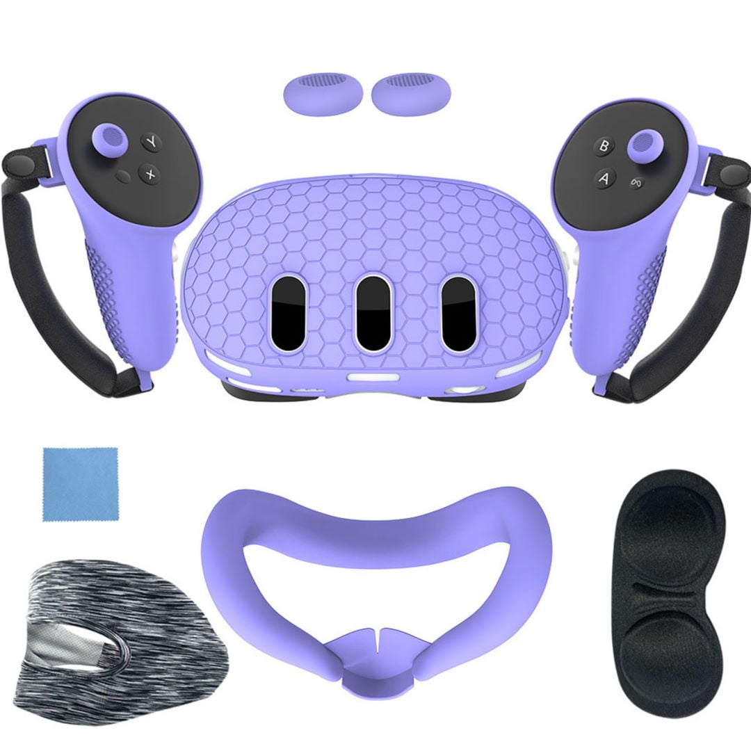 Haobuy Silicone Cover Set for Meta Quest 3, VR Headset Head Face Cover ...