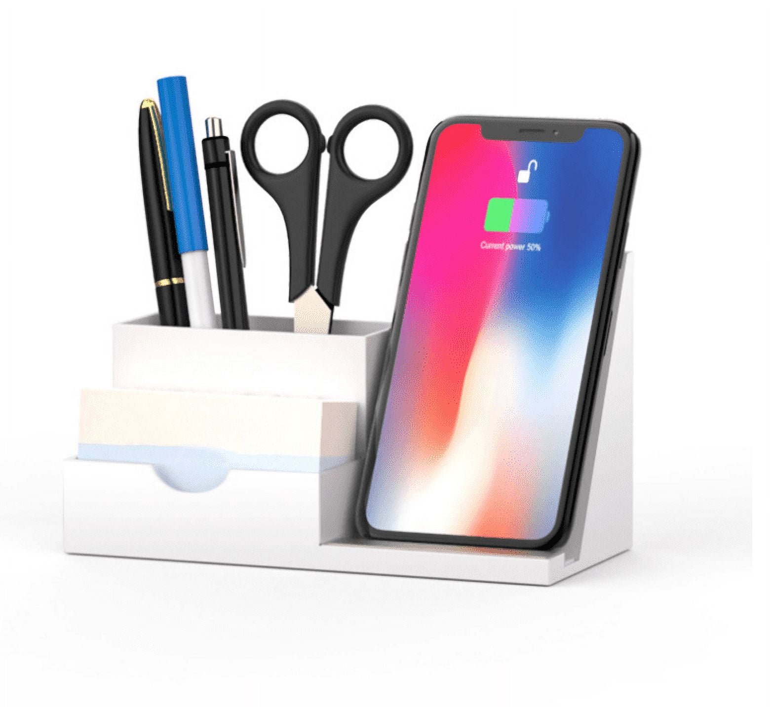 Haobuy Wireless Charger Desk Stand Organizer Wireless Charging Station ...