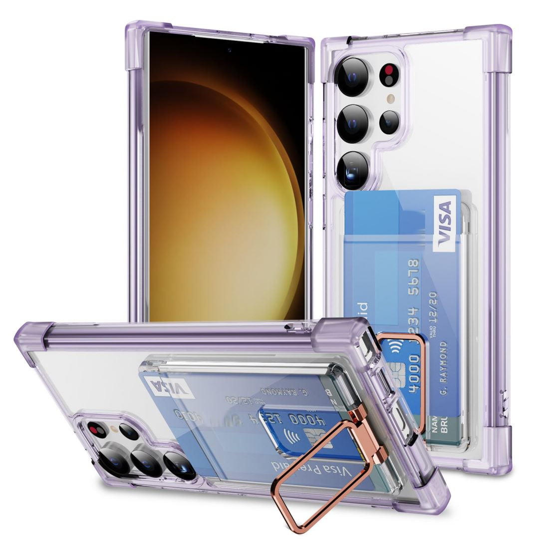 Haobuy for Samsung Galaxy S24 Ultra S24 Plus S24 Clear Wallet Case with ...