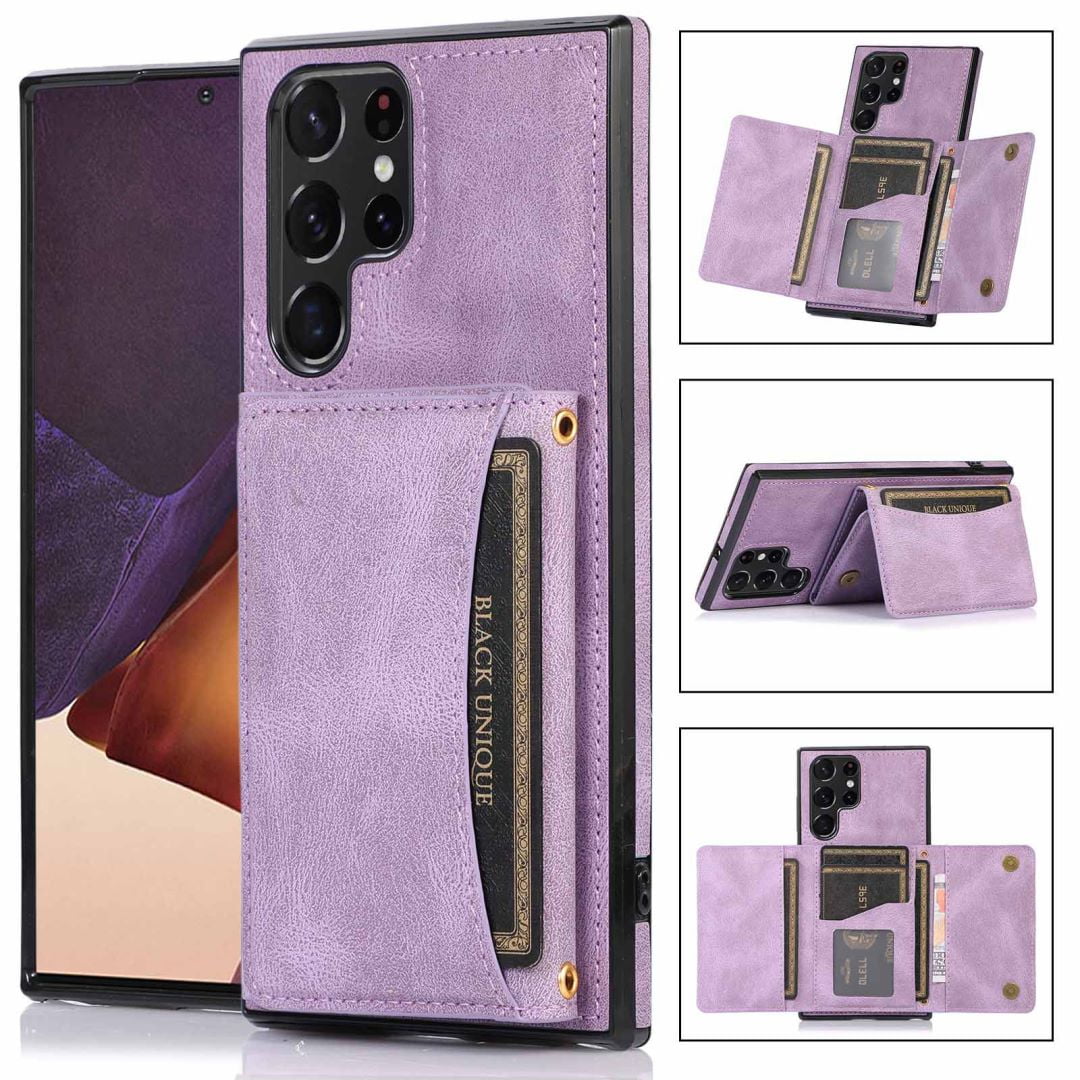 Haobuy for Samsung Galaxy S24 Ultra S24 Plus S24 Wallet Case with Card Holder Slim Leather ...