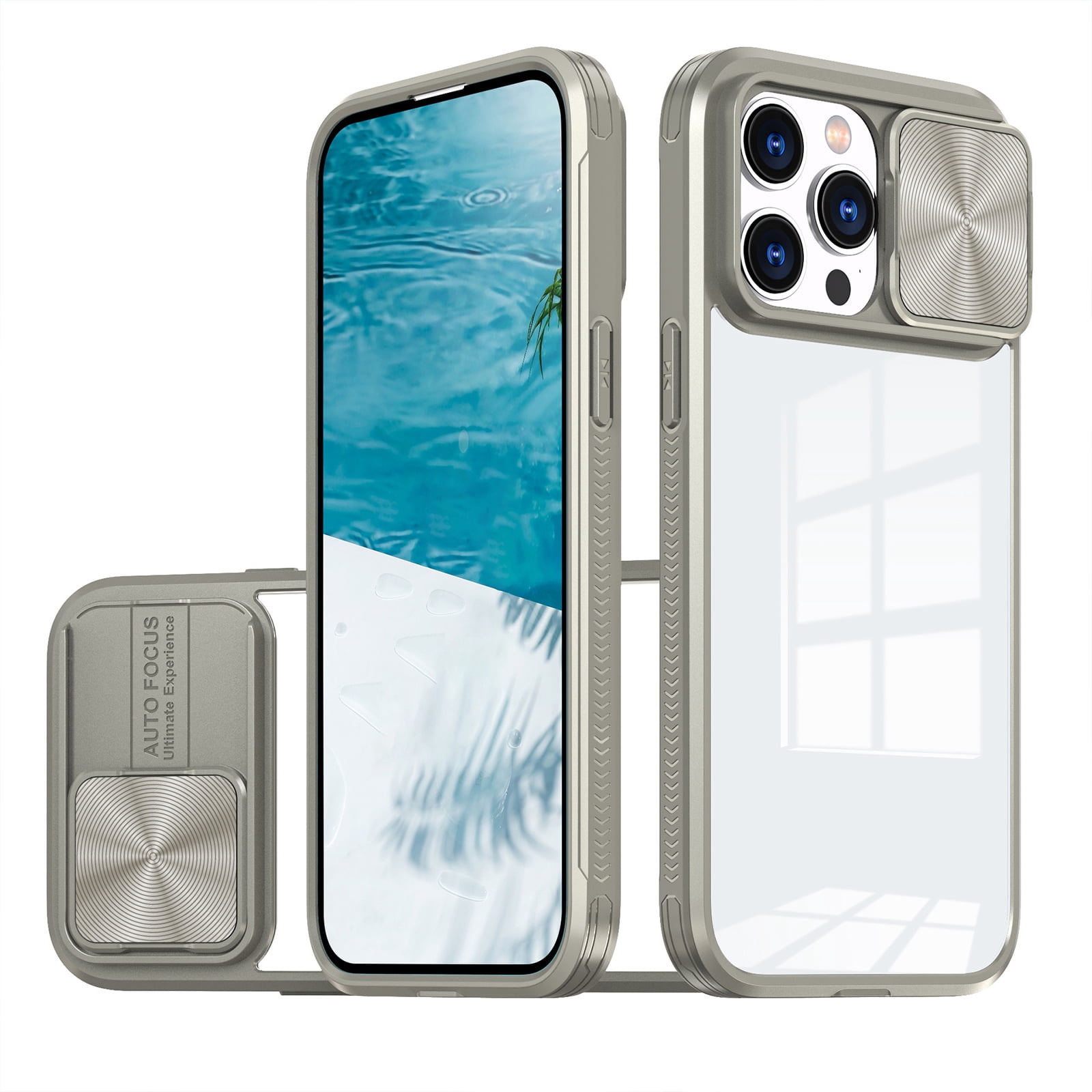 Haobuy for iPhone 16 Pro Max Clear Case with Slide Camera Cover Slim ...