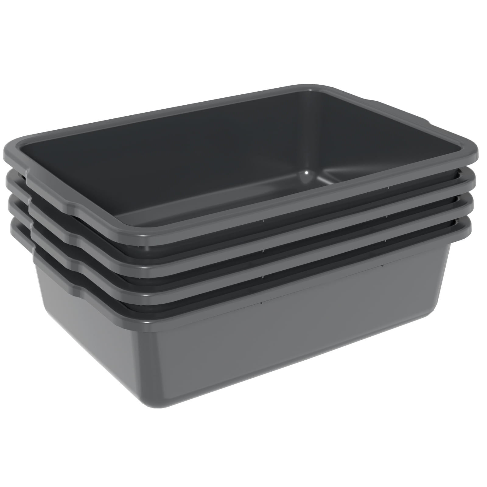Haodehen 4 Pack 32L Large Commercial Bus Tubs, Plastic Restaurant ...