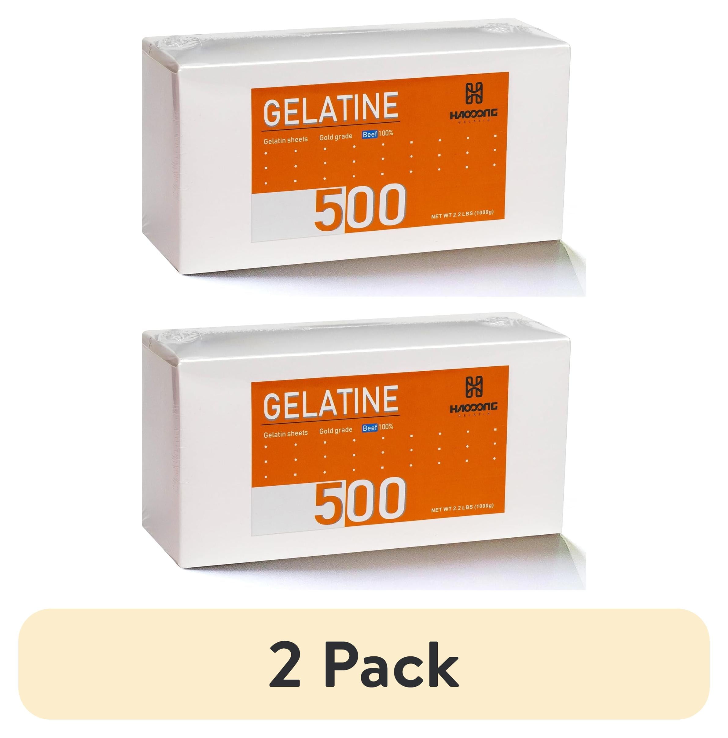 (1 pack) Haodong Beef Gold Leaf Gelatin Sheets - 1KG/2.2LBS (500Sheets, 200Bloom) - Walmart.com